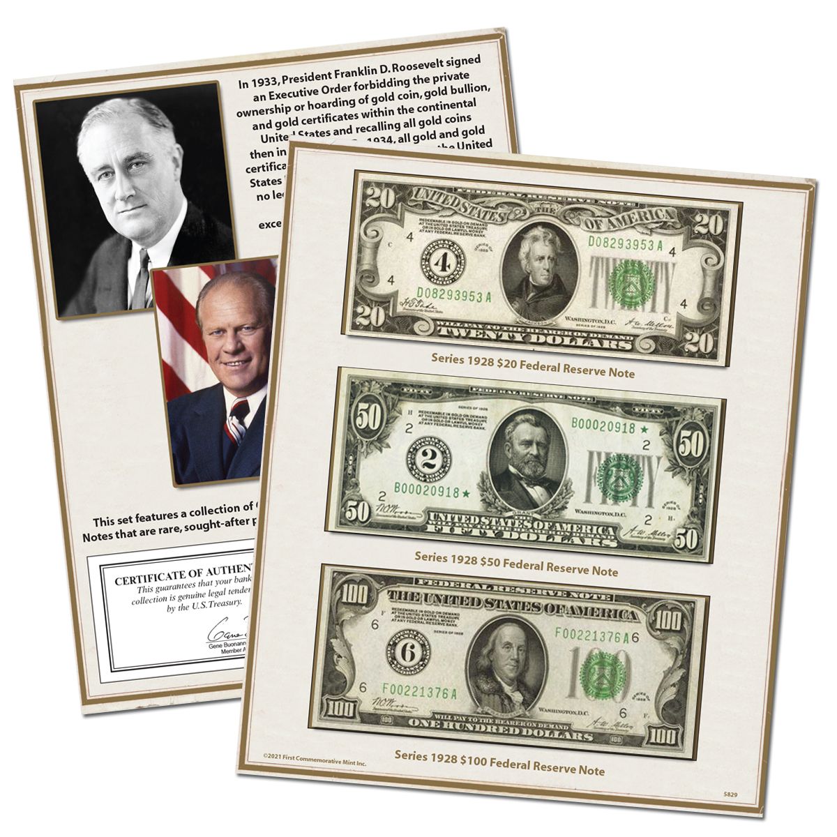 1928 Federal Reserve Note Collection - “GOLD ON DEMAND”