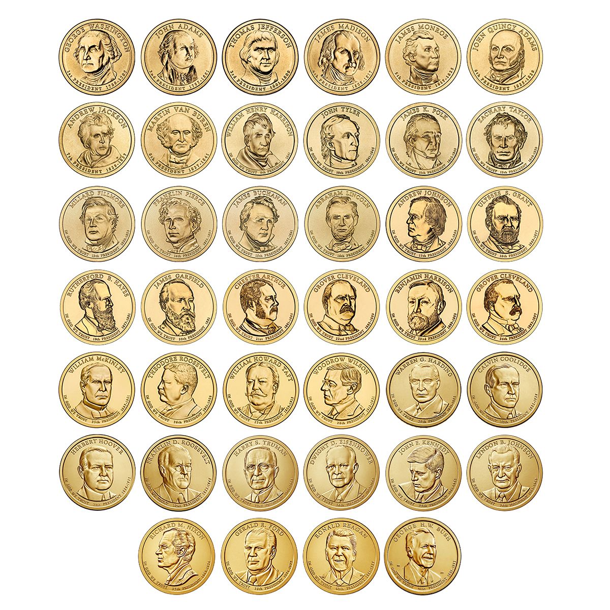 Get the Complete Presidential Dollars Set in Box at 15% off - The ...