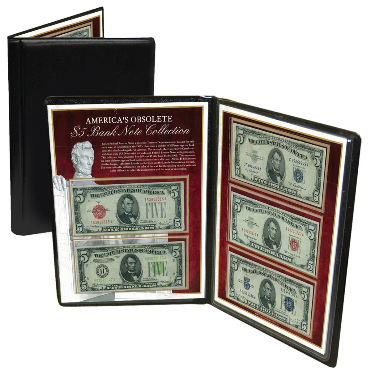 $5 Bank Note Collection- Set of 5 1928 - 1963 - The Patriotic Mint