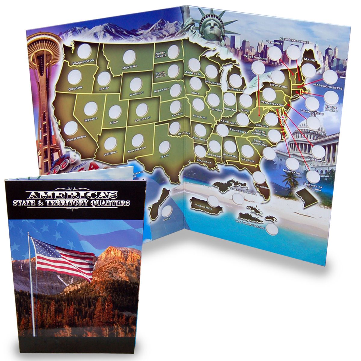 State Quarters Folder Map - The Patriotic Mint