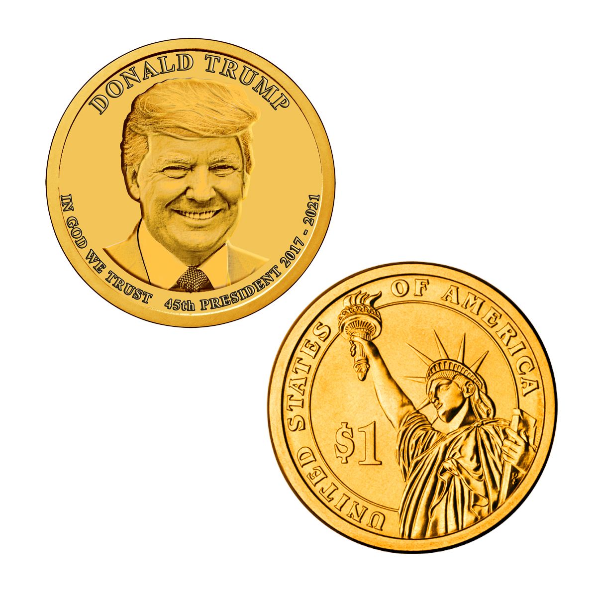Donald Trump Colorized Collectible $1 Coin