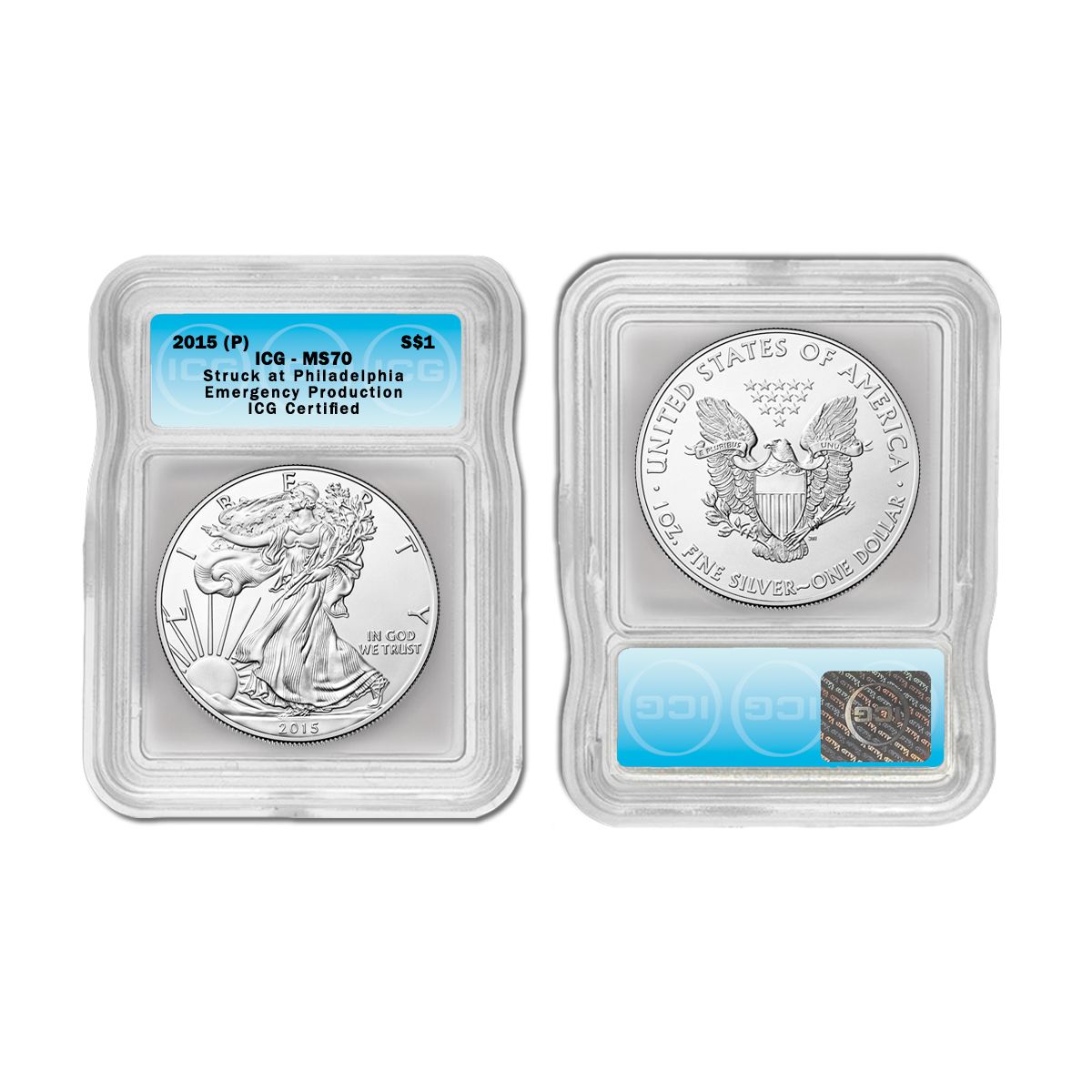 2015 (P) American Silver Eagle MS70 - Supplemental ASE Struck at ...