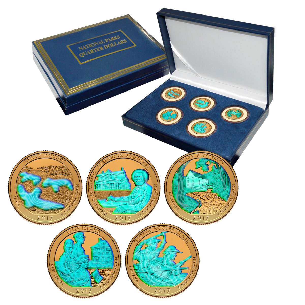 National Park Quarter Sets - Gold Hologram