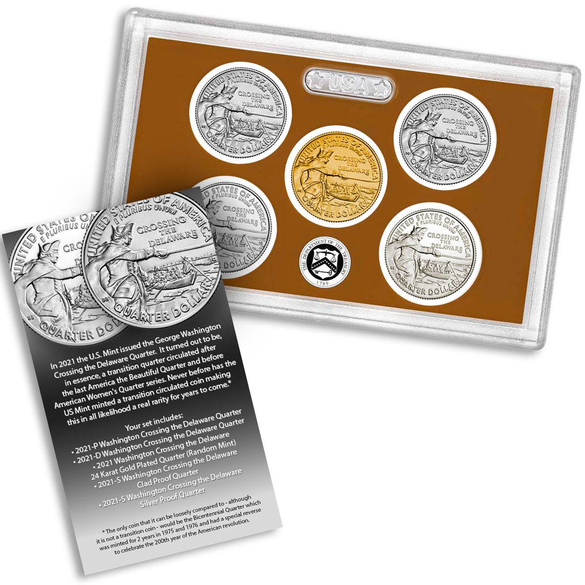 2021 George Washington Crossing the Delaware Complete Quarter Type Set 2021 George Washington Crossing the Delaware Complete Quarter Type Set
