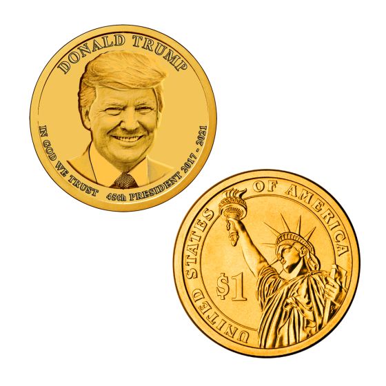 Donald Trump Colorized Collectible $1 Coin